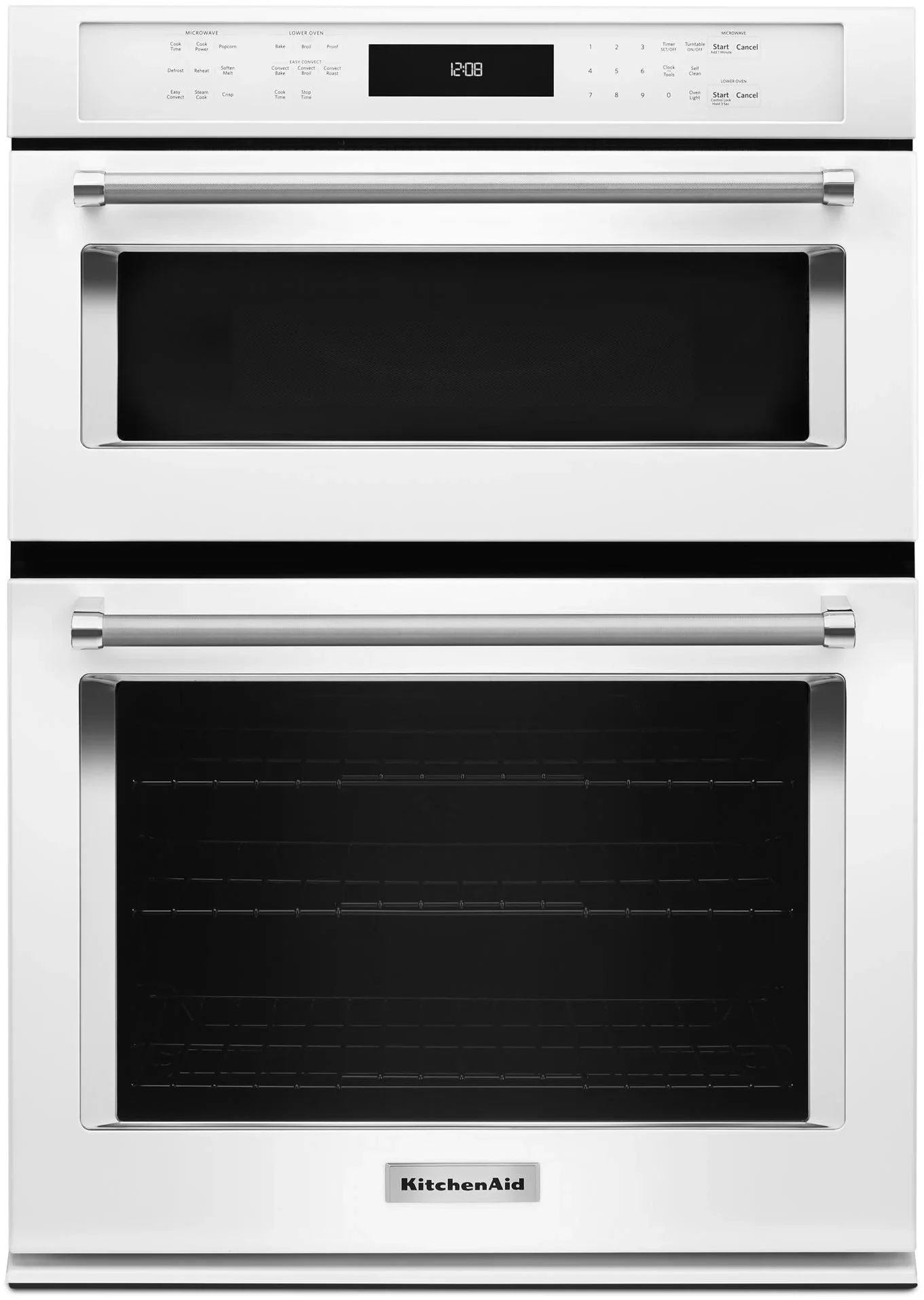 KitchenAid KOCE507EWH 27 Inch Built-In Combination Wall Oven White ...