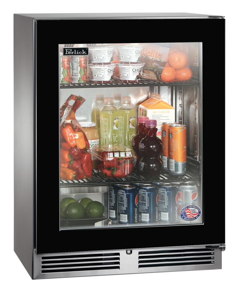 Perlick HH24RS34R 24 Inch Built-in Counter Depth Refrigerator with 2 ...