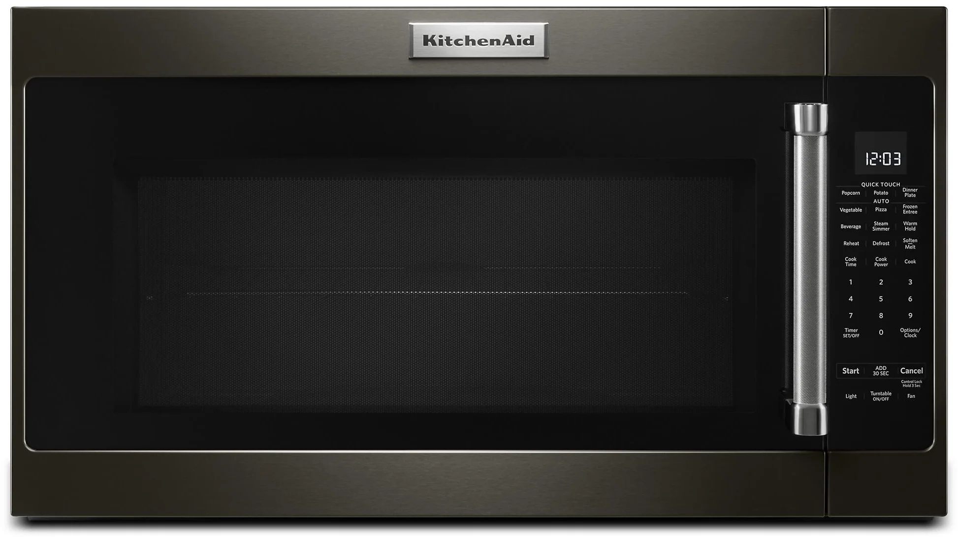 KitchenAid KMHS120EBS 30 Inch Over the Range Microwave Black Stainless ...
