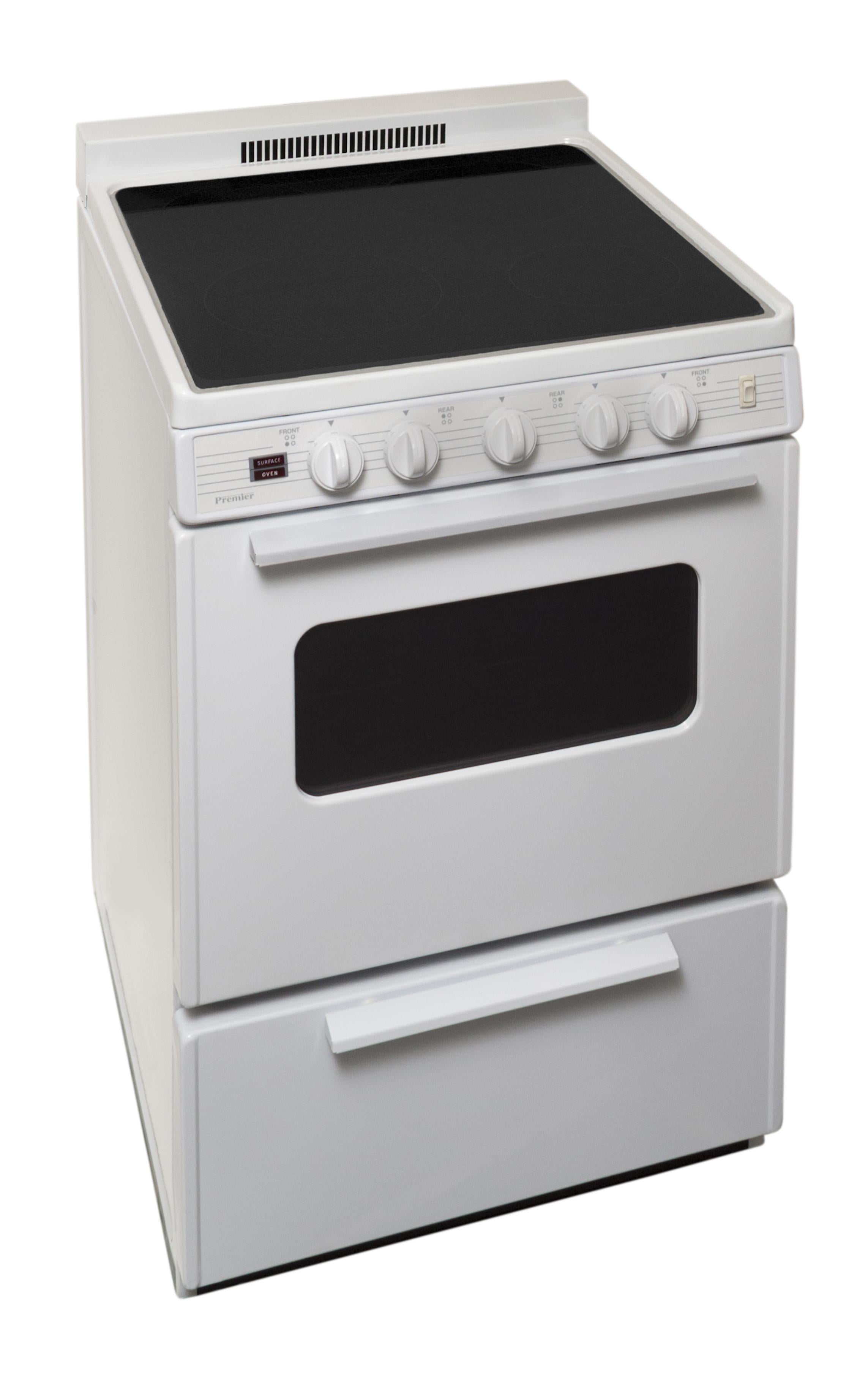Premier ECS2X0OP 24 Inch Electric Range with 4 Smoothtop Burners, 1.5 ...