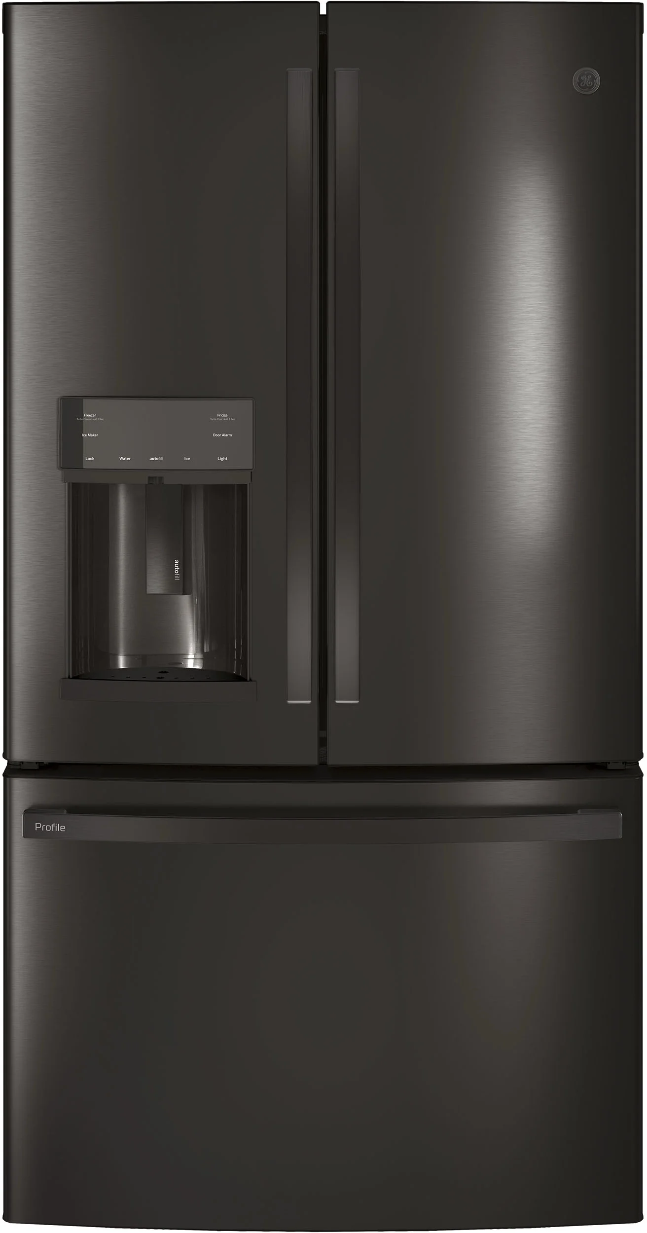 GE PFE28KBLTS 36 Inch French Door Refrigerator with 27.8 cu. ft ...