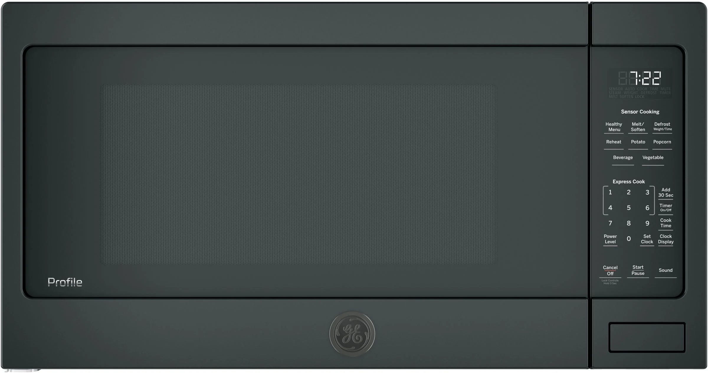 GE PES7227DLBB 25 Inch 2.2 cu. ft. Countertop Microwave Black | Plesser ...