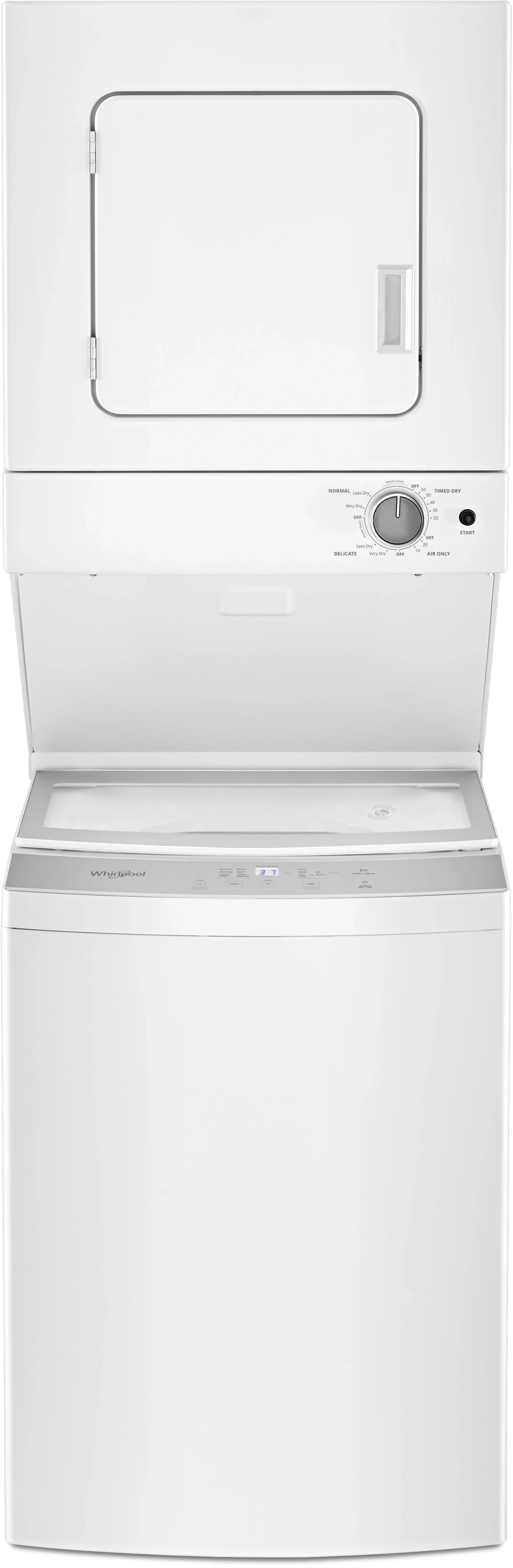 Whirlpool WET4124HW 24 Inch Electric Stacked Laundry Center White ...
