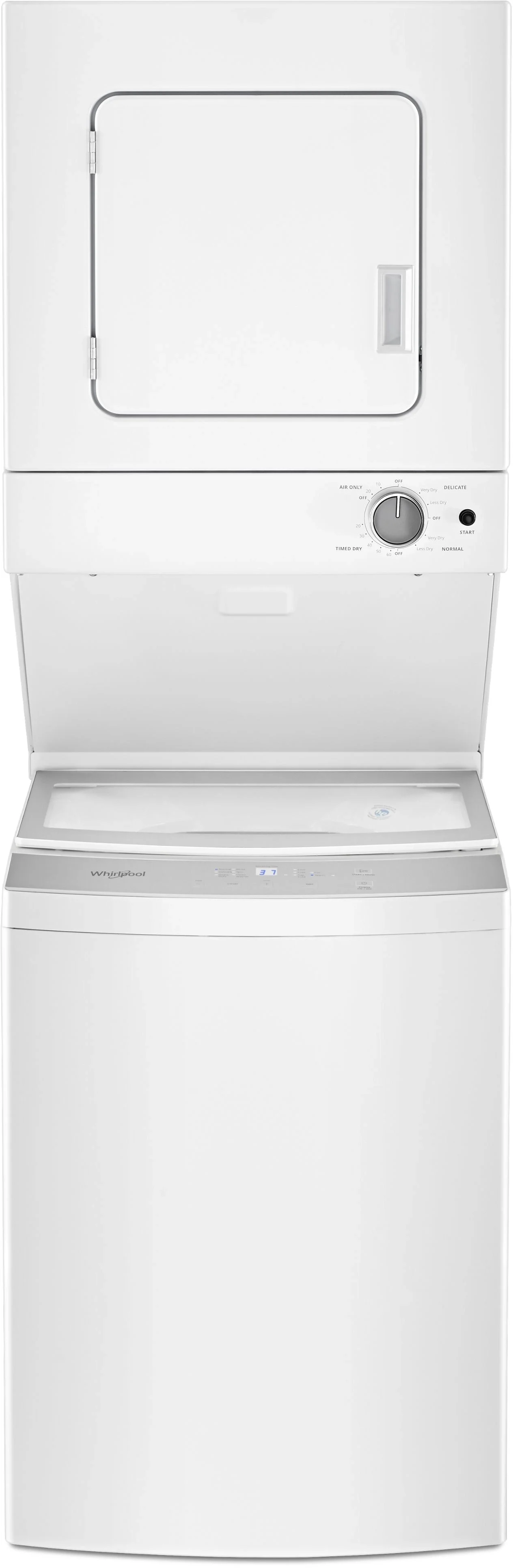 Whirlpool WET4024HW 24 Inch Electric Stacked Laundry Center White ...