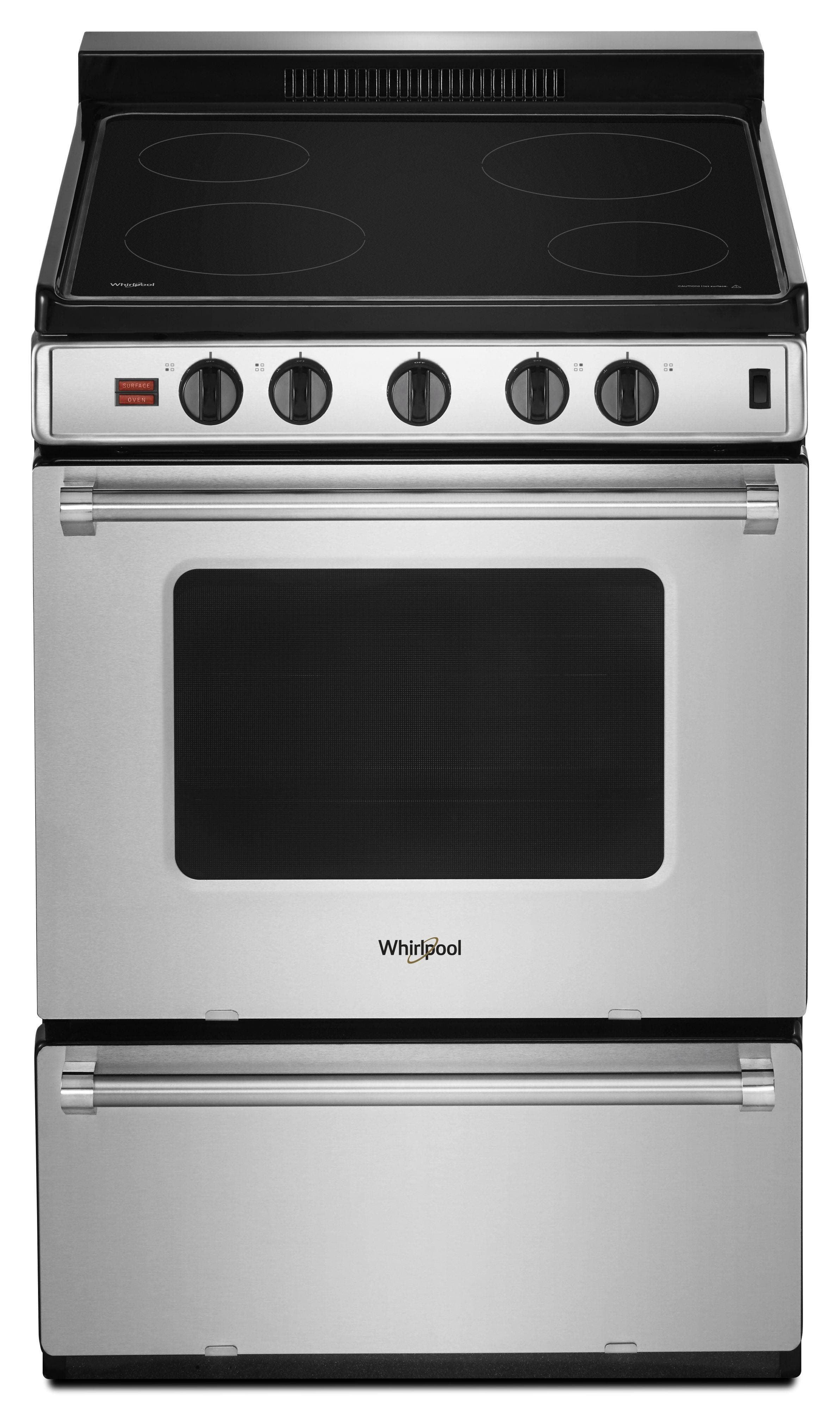 Whirlpool WFE500M4HS 24 Inch Freestanding Electric Range Stainless ...
