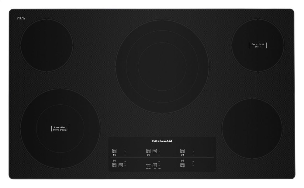 KitchenAid KCES956HSS 36 Inch 5 Element Electric Cooktop with Touch ...