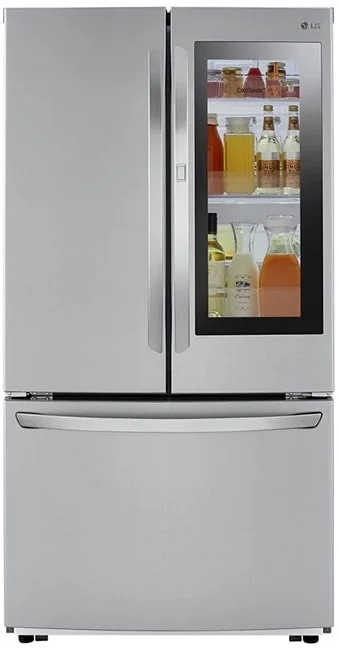 LG LFCS27596S 36 Inch, 27 Cu. Ft. French Door Refrigerator Printproof ...