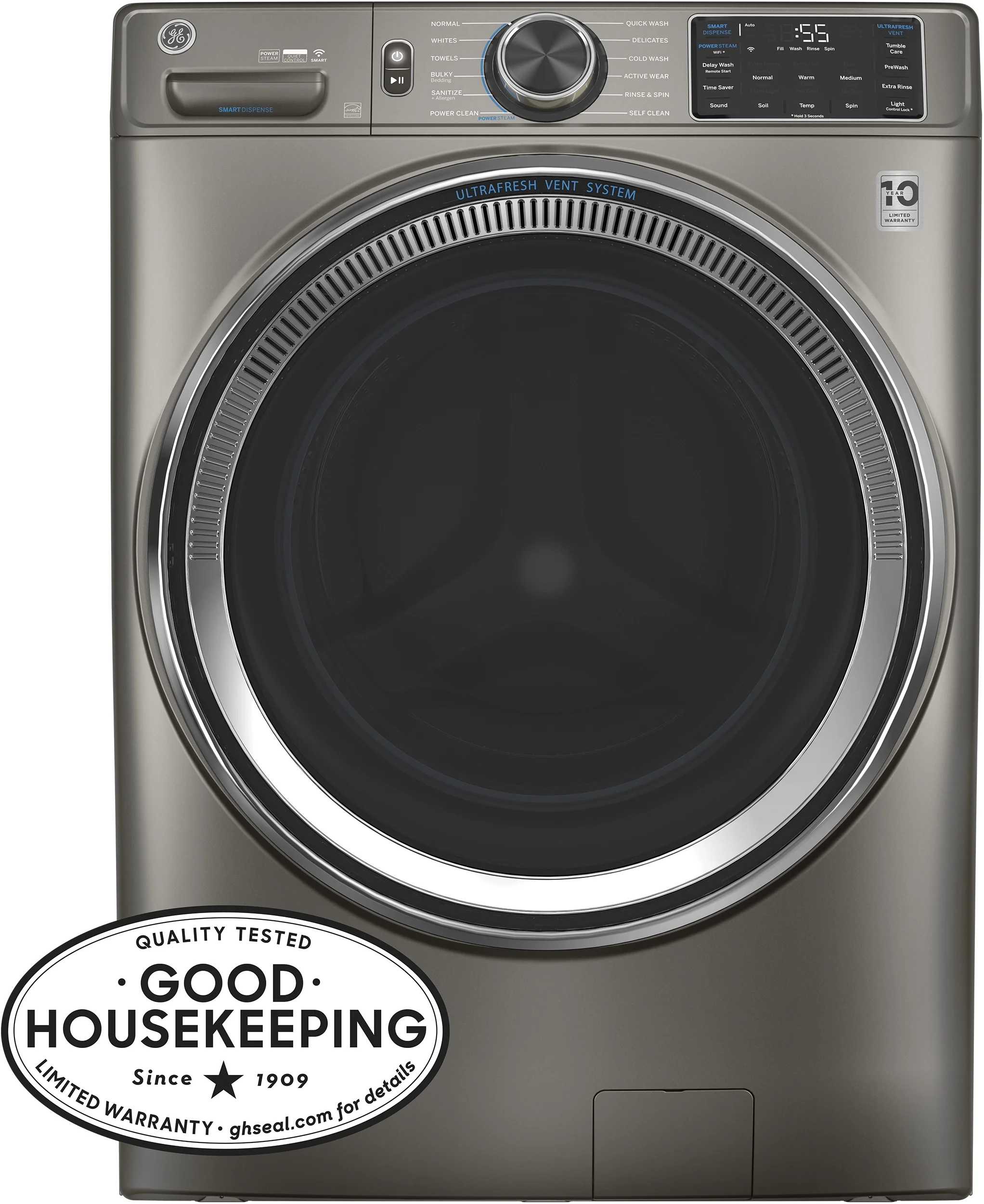 GE GFW650SPNSN 28 Inch Front Load Smart Washer with UltraFresh: Satin ...