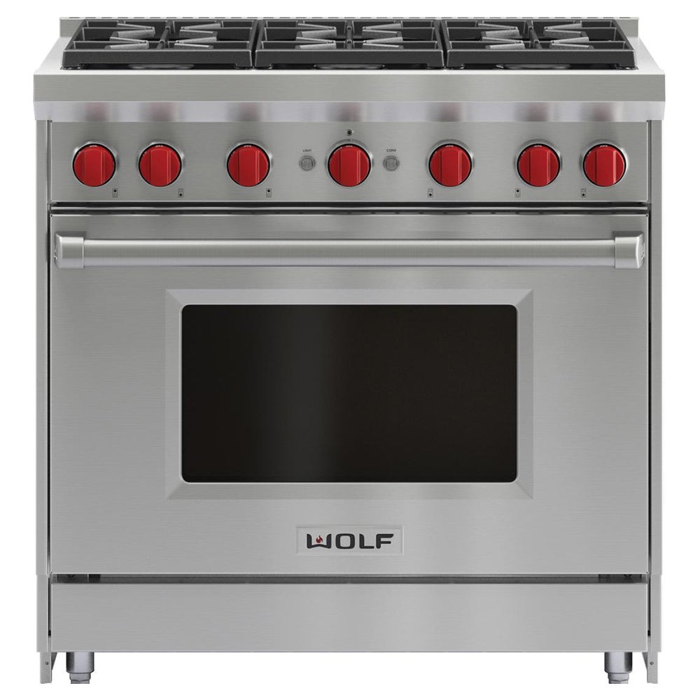 Wolf GR366LP 36 Inch Pro-Style Gas Range Stainless Steel | Plesser's ...
