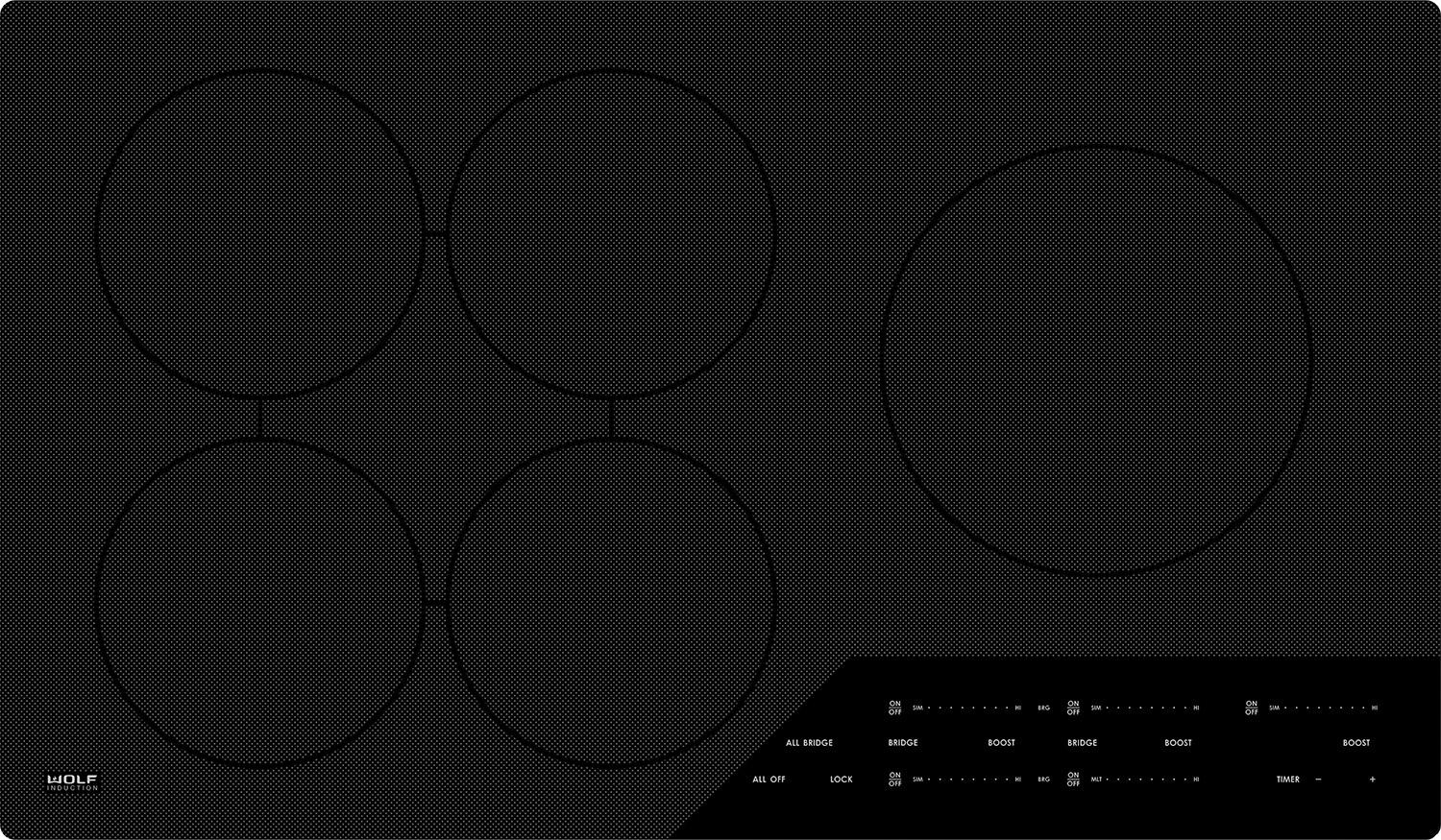 Wolf CI365CB 36 Inch Contemporary Induction Cooktop Black | Plesser's ...