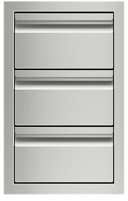 Wolf 827606 13 Inch Triple Drawer Storage: Stainless Steel | Plesser's ...