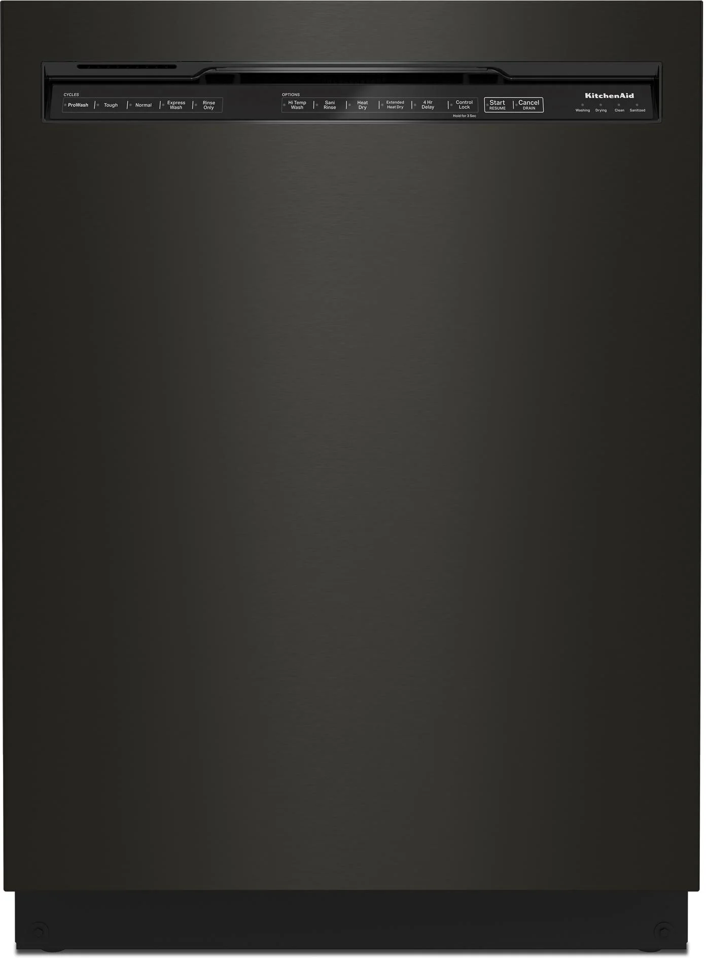 KitchenAid KDFE204KBS 24 Inch Built-In Front Control Dishwasher Black ...