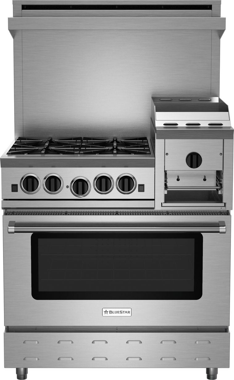 Bluestar RNB364GHCV2 36 Inch Freestanding Gas Range with 12 Inch ...