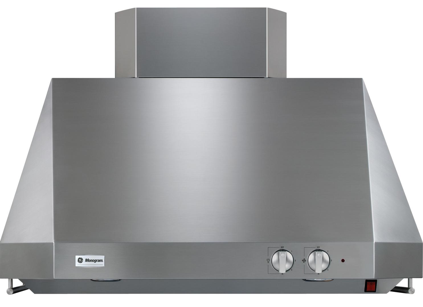 Monogram ZV36TSFSS Pro-Style Tapered Sided Wall Mount Canopy Range Hood ...