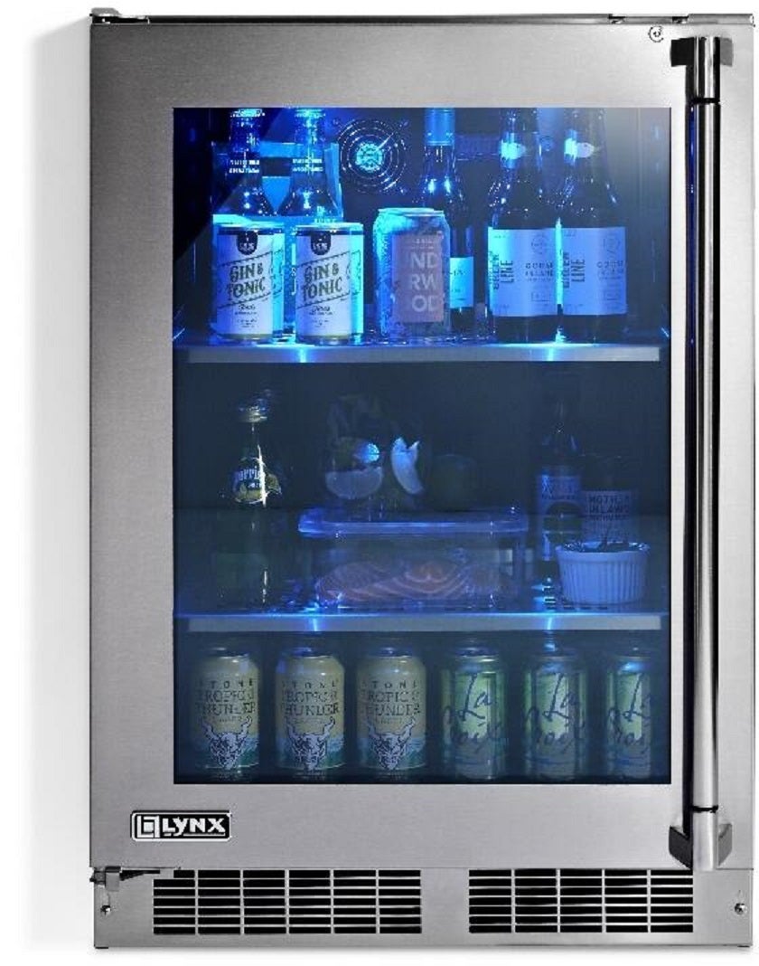 Lynx LM24REFGR 24 Inch, 5.2 Cu.Ft. Built-In Outdoor Counter Depth ...