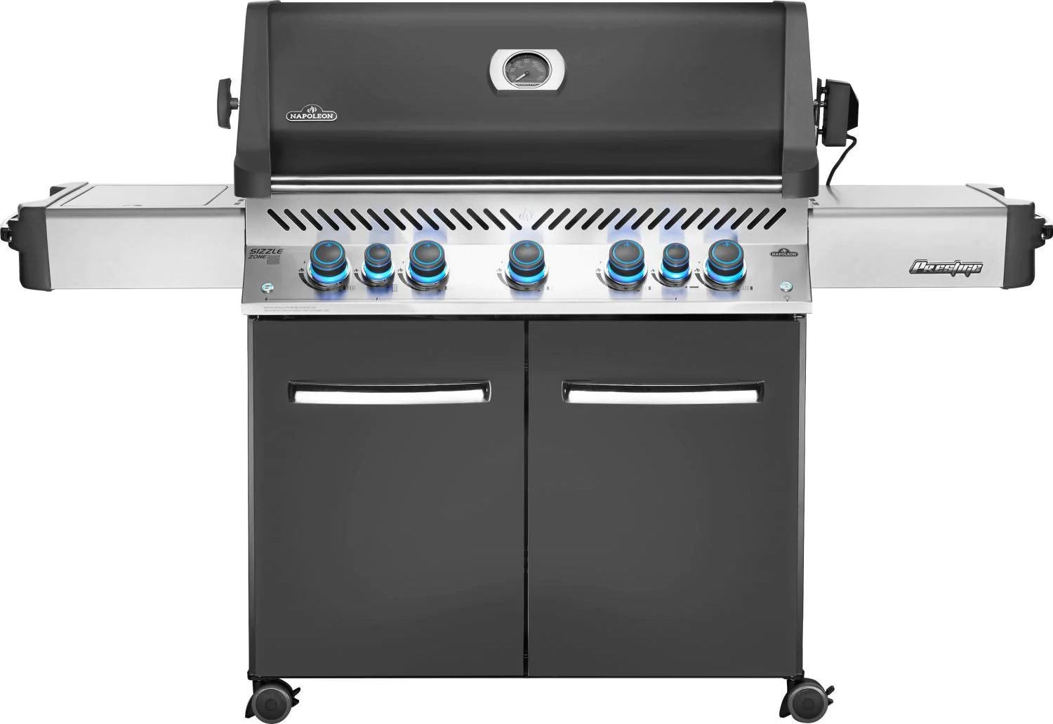 Napoleon P665RSIBNCH 75 Inch Freestanding Grill with Sizzle Zone™ Side ...