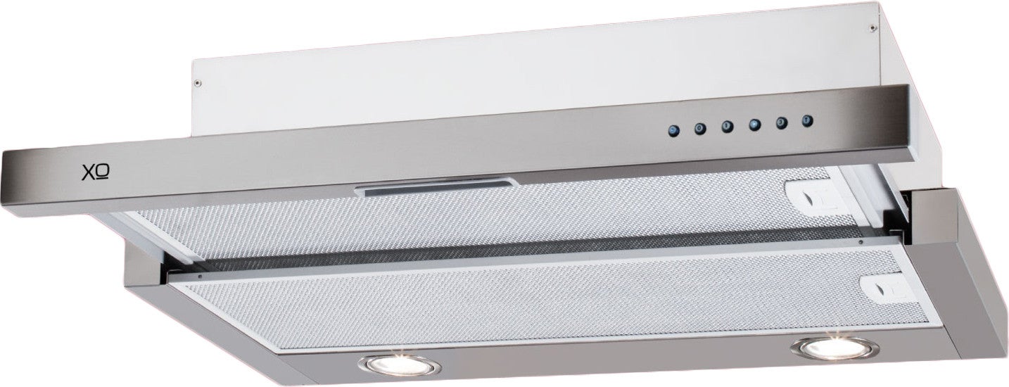 XO Ventilation XOC30S Under Cabinet Glide Out Range Hood with 3 Fan Speeds, Halogen Lighting: 30 ...