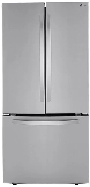LG LRFCS25D3S 33 Inch 3-Door French Door Refrigerator Printproof ...