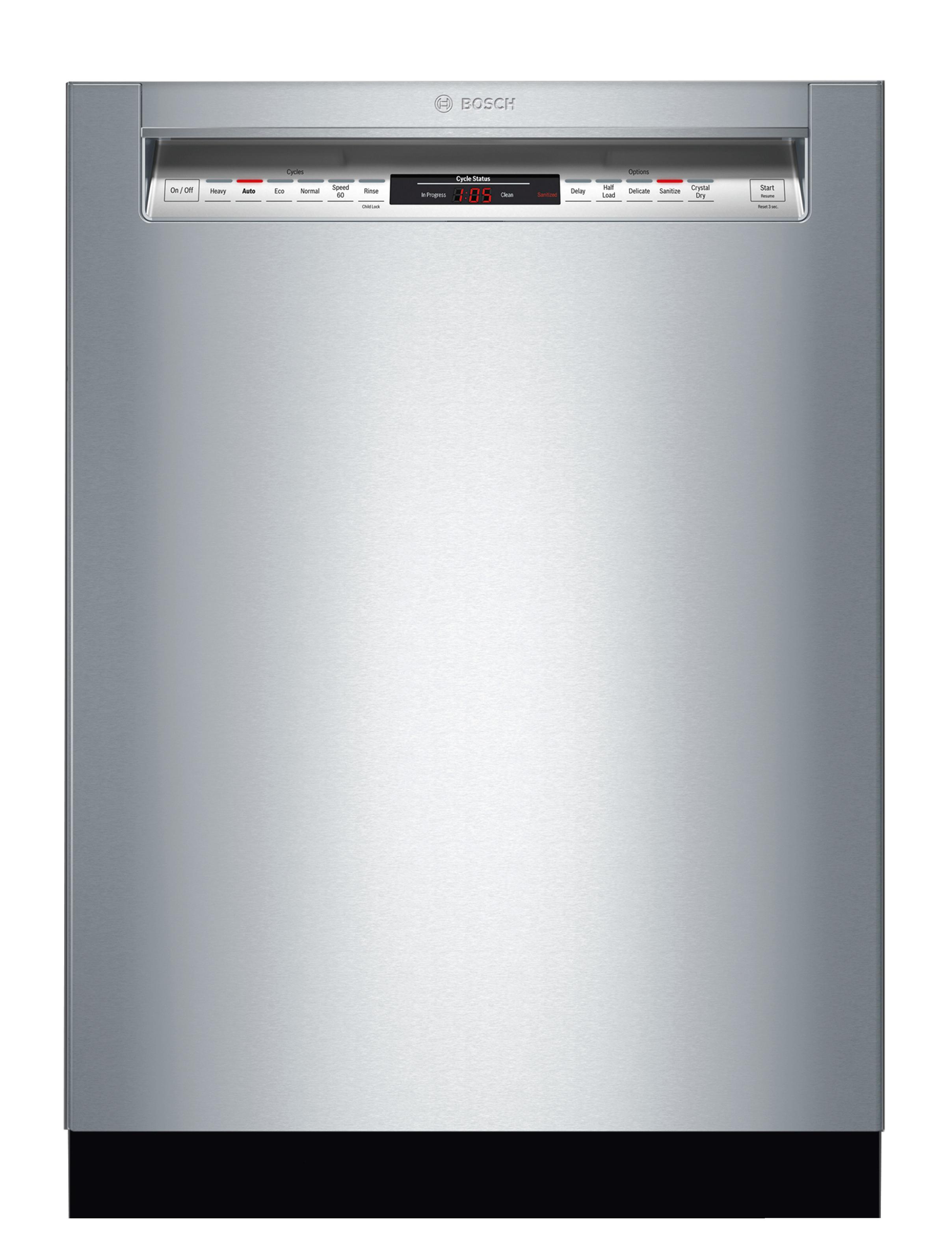 Bosch SHEM78Z55N 24 Inch Built-In Recessed Handle Dishwasher Stainless ...