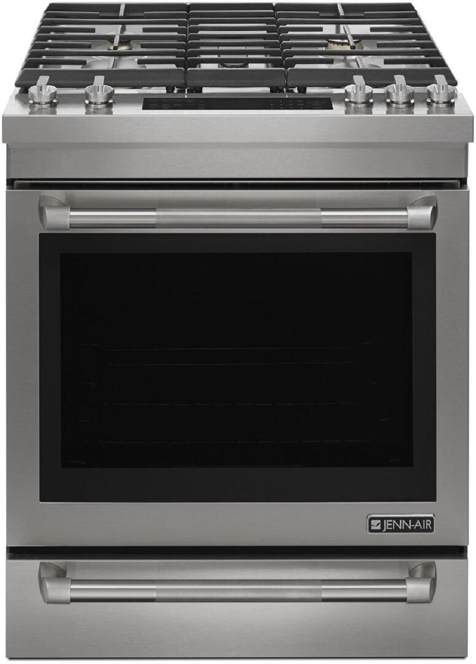 Jenn Air JDS1450FP 30 Inch Slide-In Dual Fuel Range Stainless Steel ...