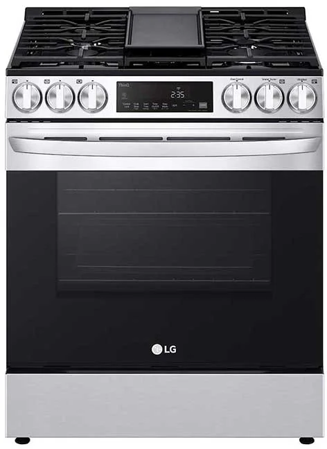 LG LSGL5833F 30 Inch Slide-In Smart Gas Range Fingerprint Resistant ...