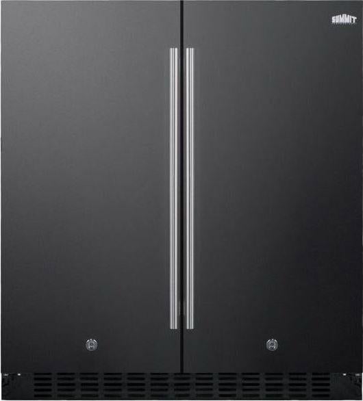 Summit FFRF3070B 30 Inch Counter-Depth Side by Side Refrigerator Black ...