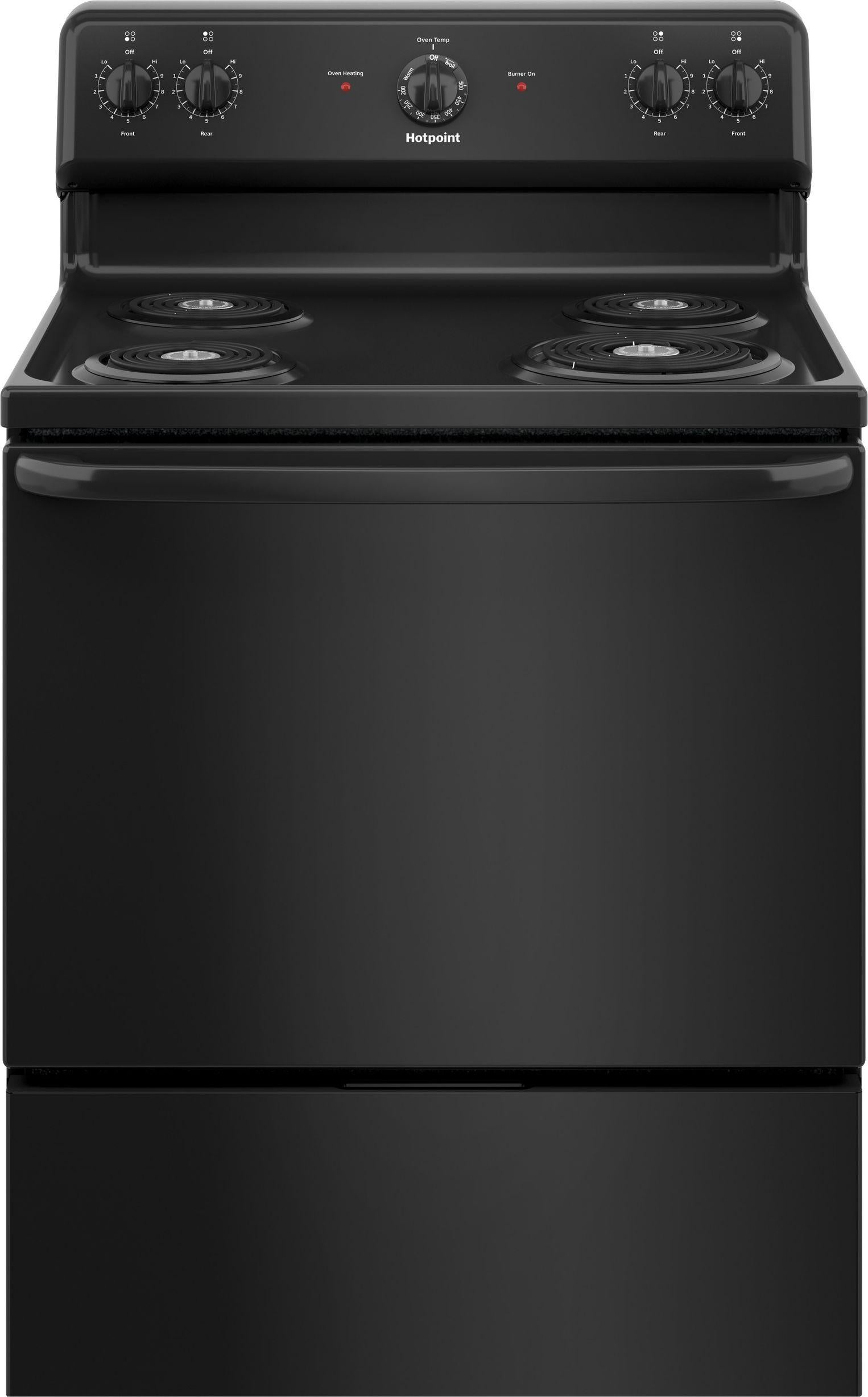 Hotpoint RBS160DMBB 30 Inch Freestanding Electric Range with 4 Coil ...
