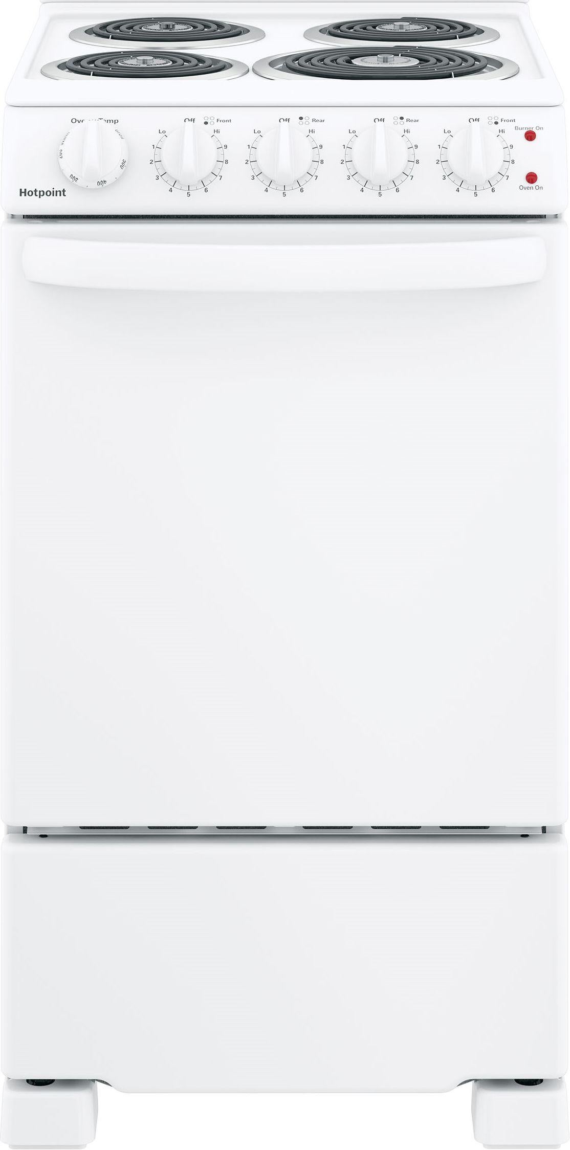 Hotpoint RAS200DMWW 20 Inch Freestanding Electric Range White | Plesser ...