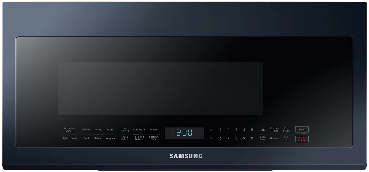 Samsung ME21A706BQN 2.1 cu. ft. Over-the-Range Microwave Navy Steel ...