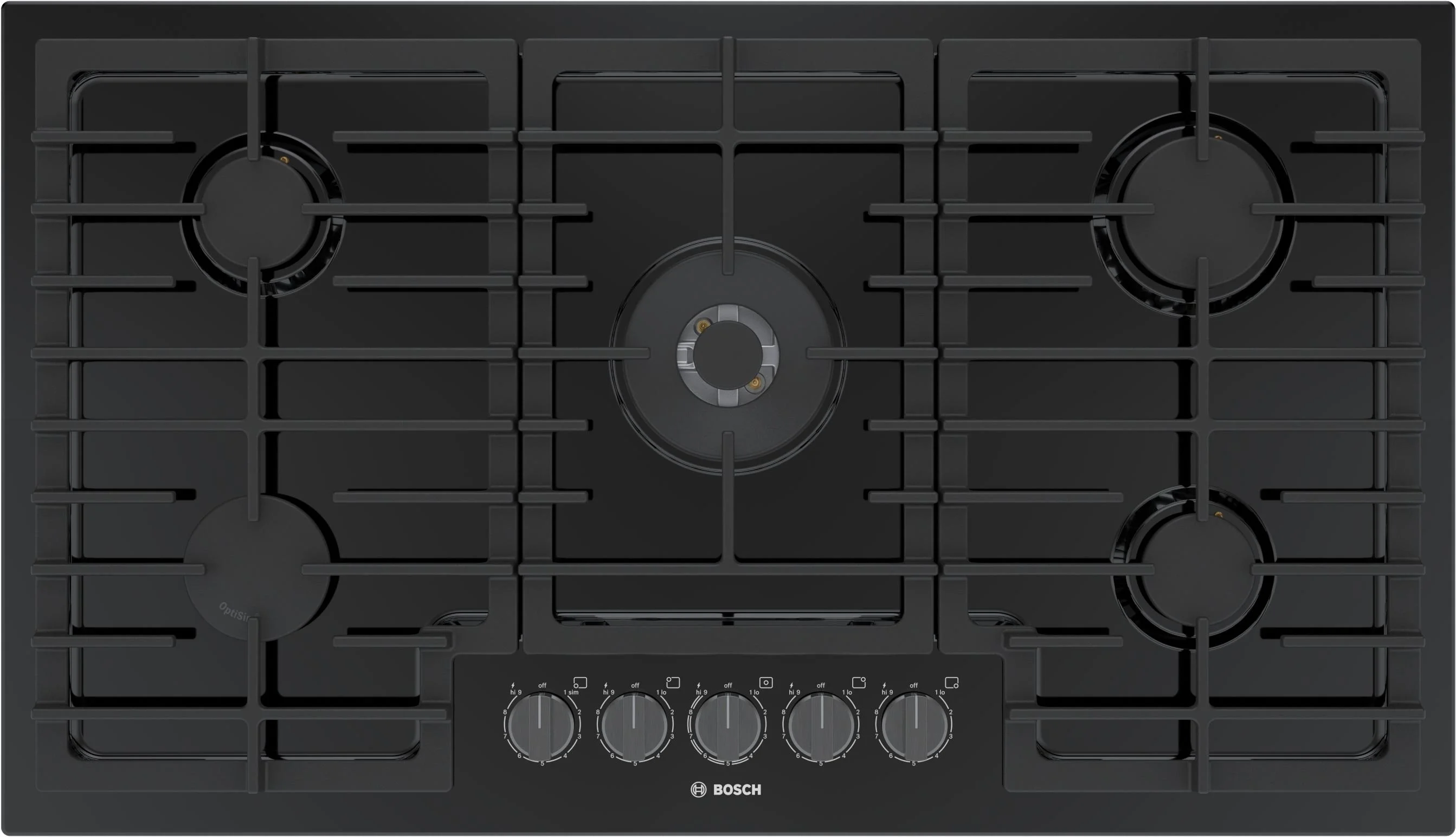 Bosch NGM8648UC 36" Gas Cooktop, 800 Series, FlameSelect: Black Black ...