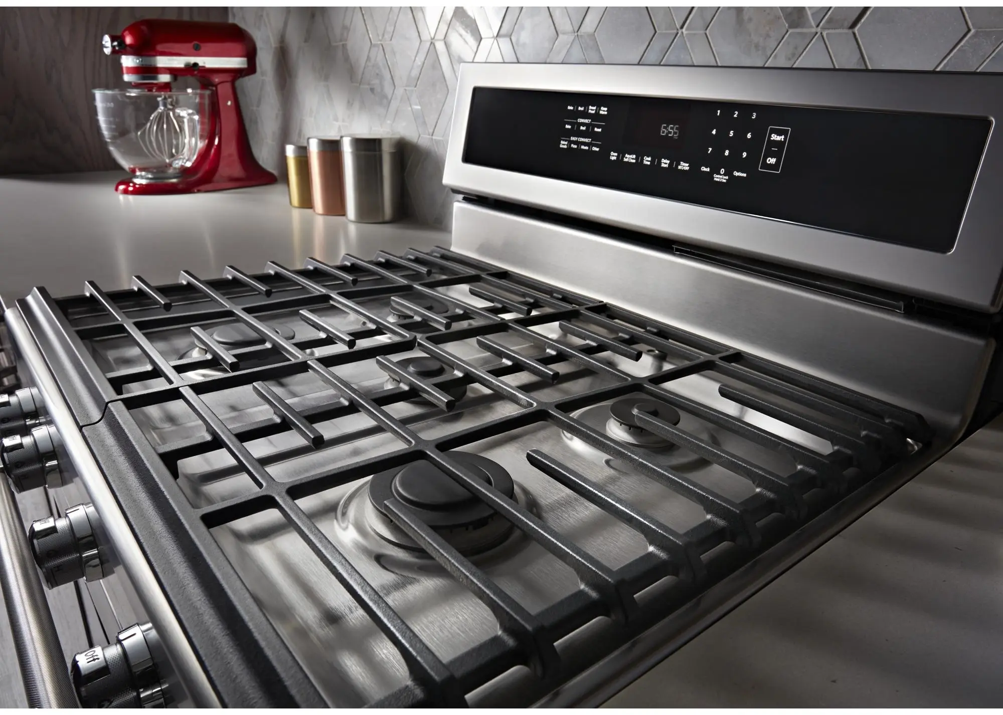 KitchenAid KFGG500ESS 30 Inch Freestanding Gas Range Stainless Steel ...