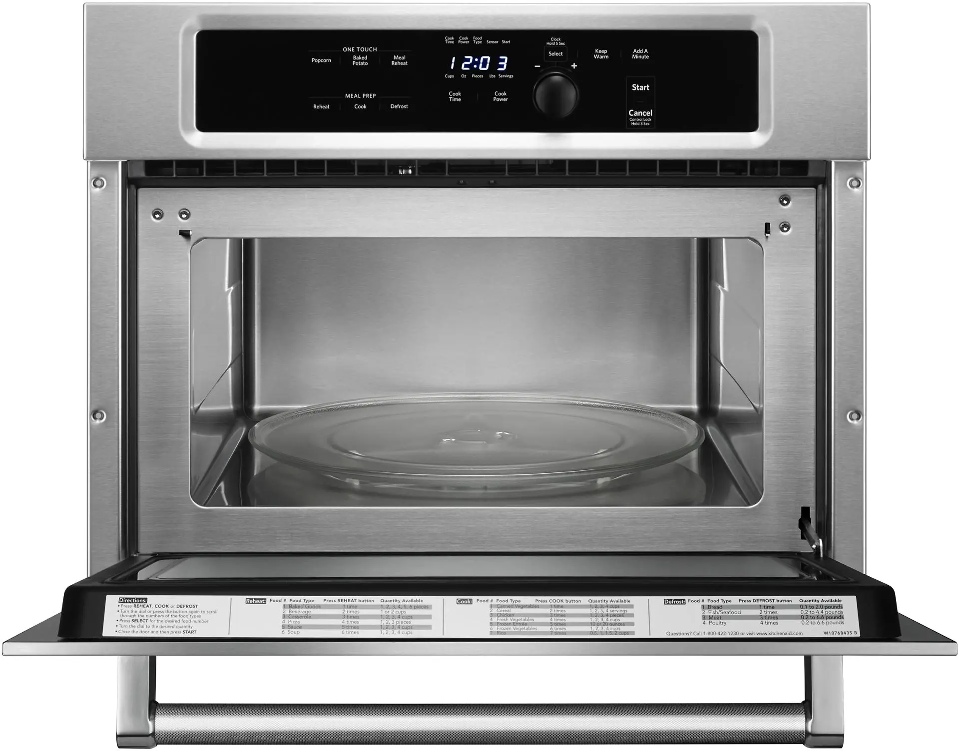KitchenAid KMBS104ESS 24 Inch Built-In Microwave Oven Stainless Steel ...