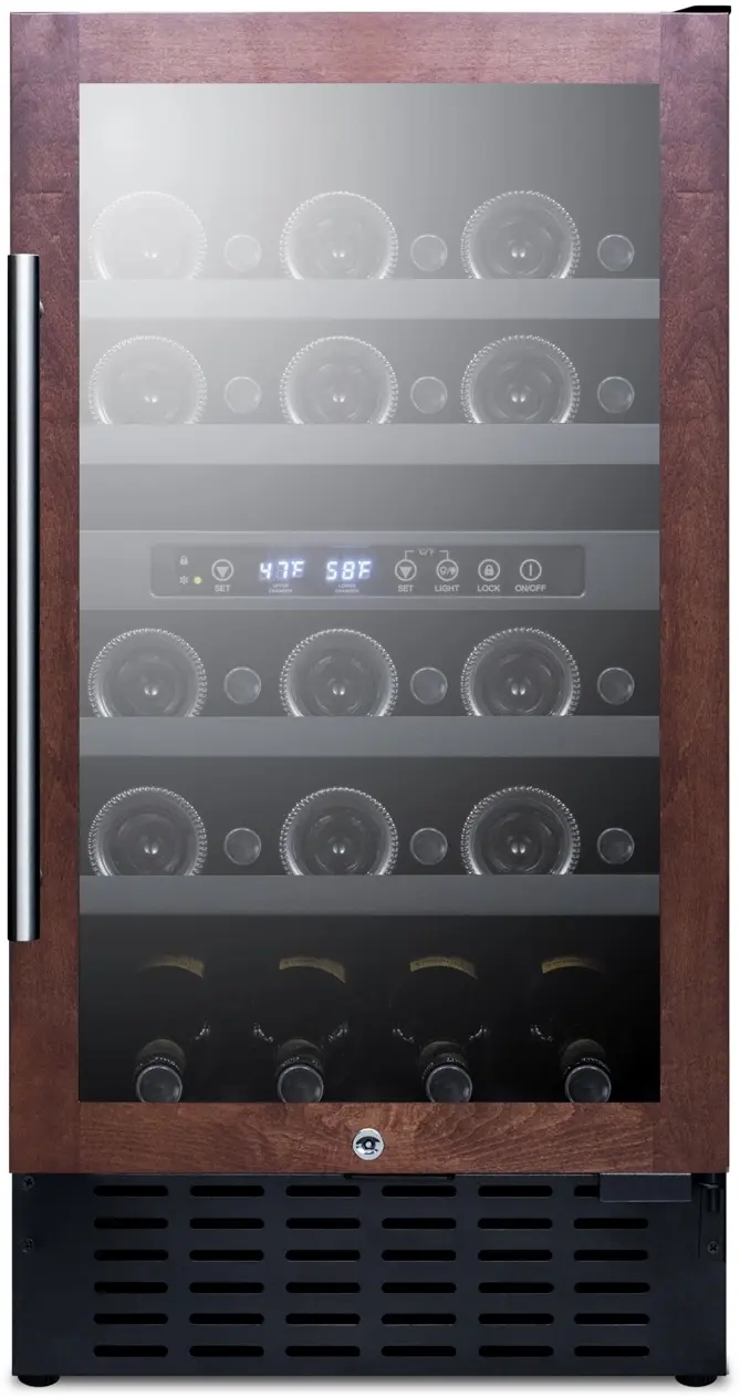 Summit SWC182ZPNR 18 Inch, 3.3 Cu. Ft. Undercounter Dual-Zone Wine ...