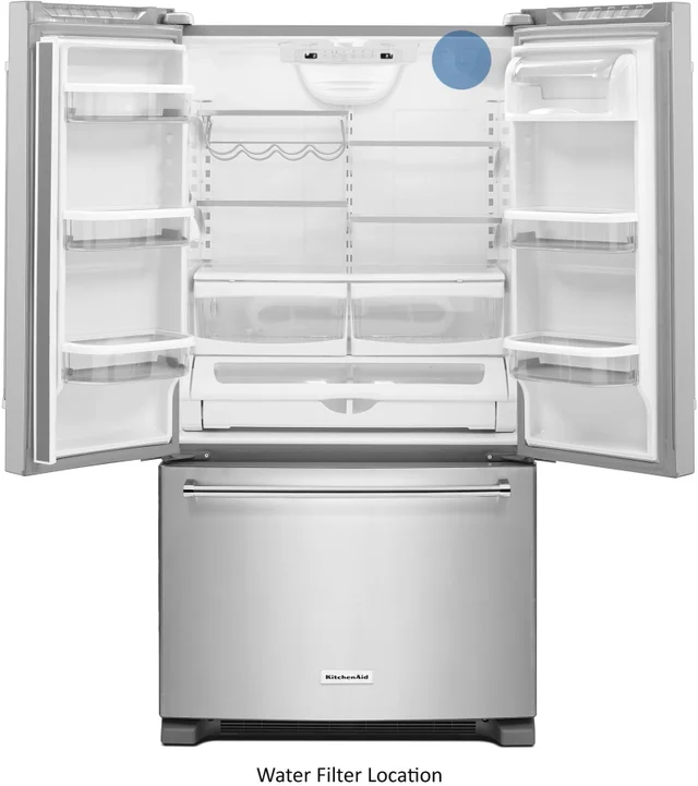 KitchenAid KRFC300ESS 36 Inch, 20 Cu. Ft. French Door Refrigerator with ...