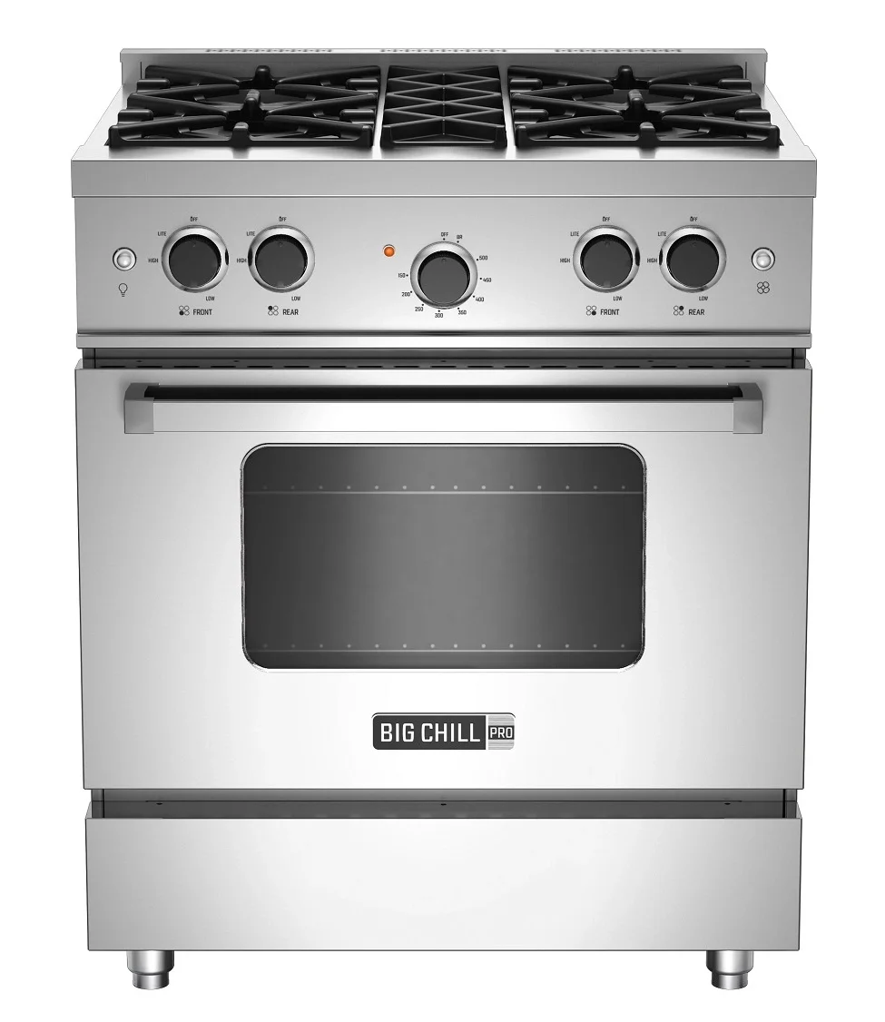 Big Chill BCPRO30SSNG 30 Inch Pro Gas Range: Stainless Steel, Natural ...