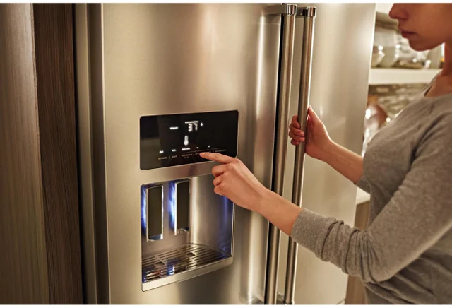 KitchenAid KRFF577KPS 36 Inch, 27 Cu. Ft. French Door Refrigerator with ...