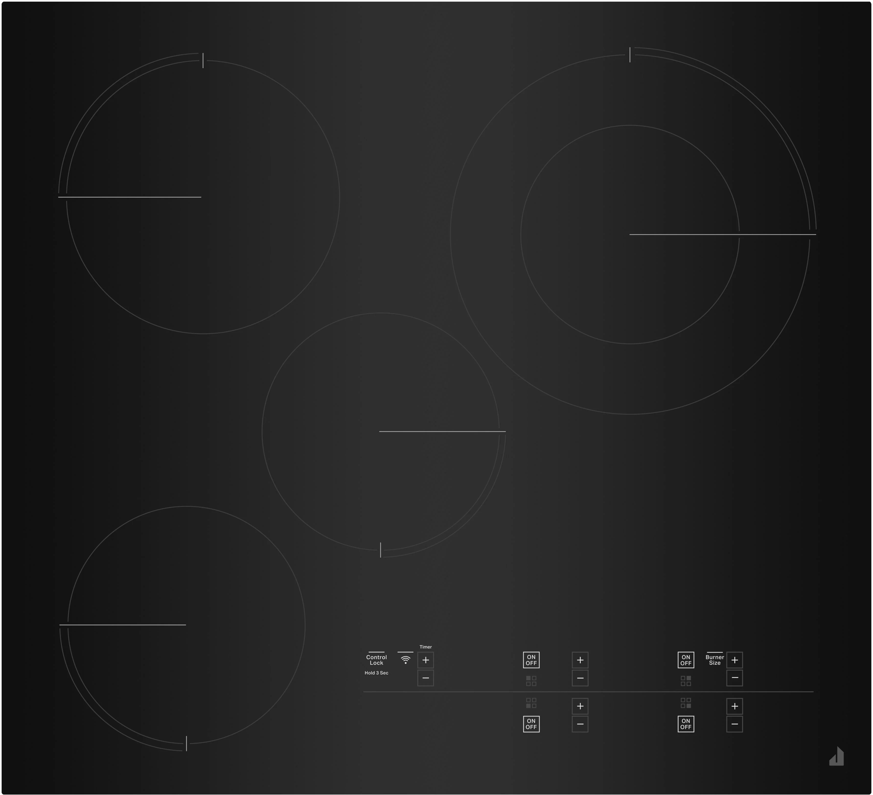 Jenn Air JEC4424KB 24 Inch Tap Touch Ceran Cooktop with 4 Elements ...