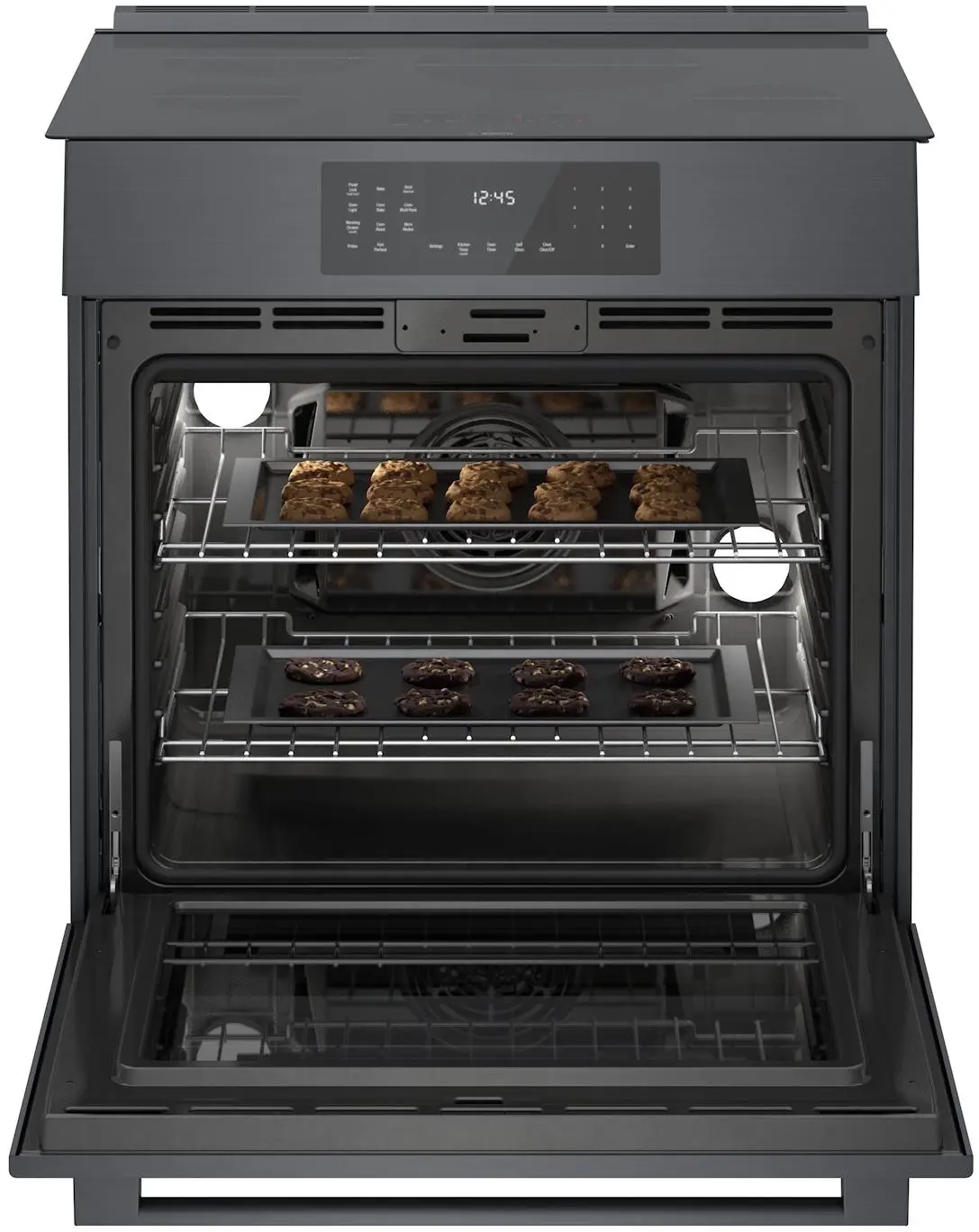 Bosch HII8047U 30 Inch Slide-In Induction Range Black Stainless Steel ...