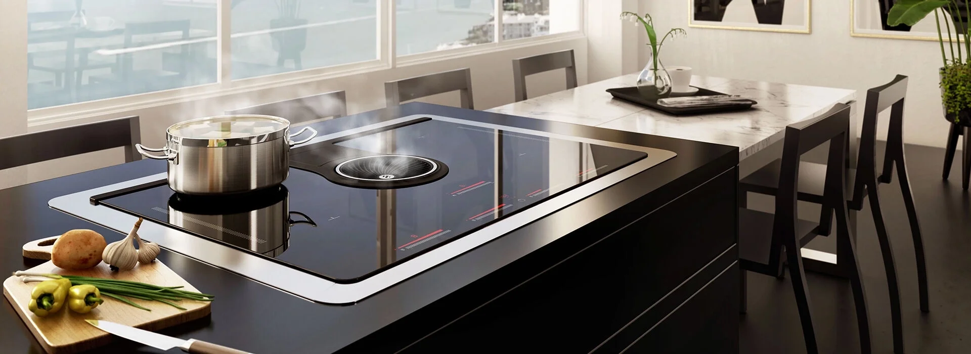 Elica ENF430BL Nikola Tesla Flux Induction Electronic Glass Touch and ...