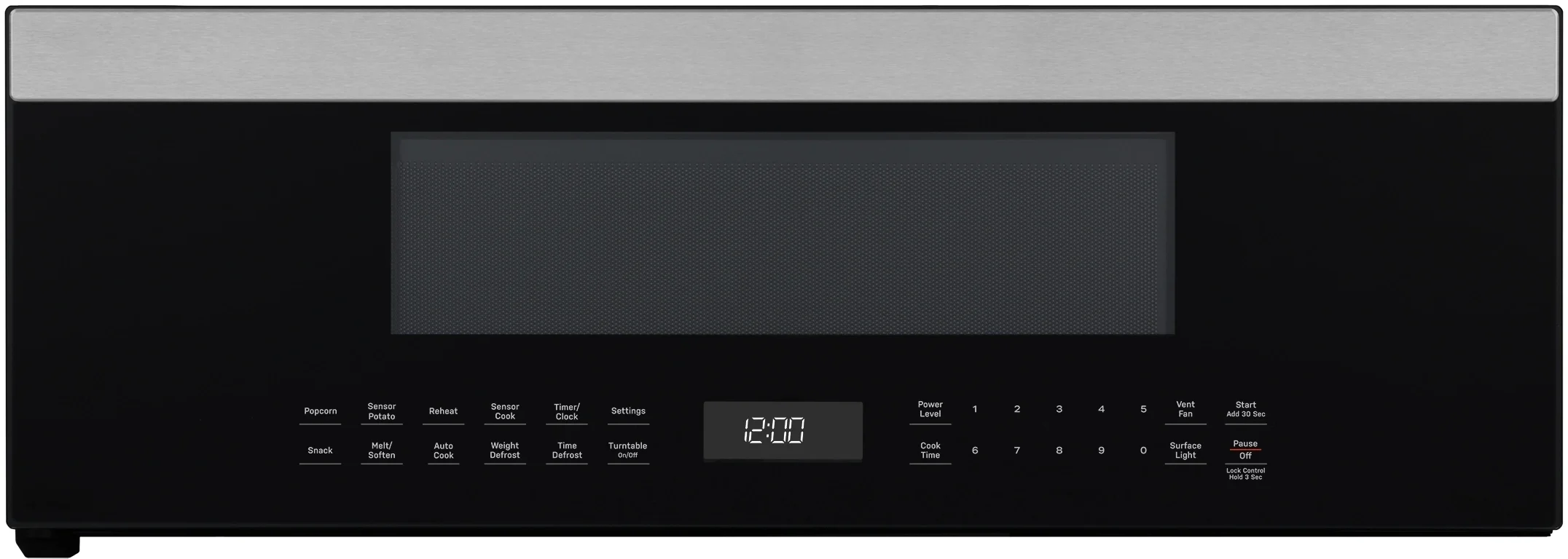 GE UVM9125STSS 1.2 Cu. Ft. Over-the-Range Low Profile Sensor Microwave ...