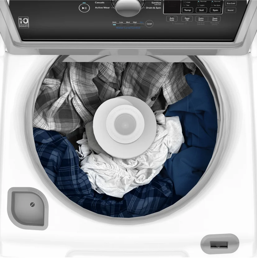 GE GTW585BSVWS 27 Inch Top Load Washer with 4.5 cu. ft. Capacity, Water ...
