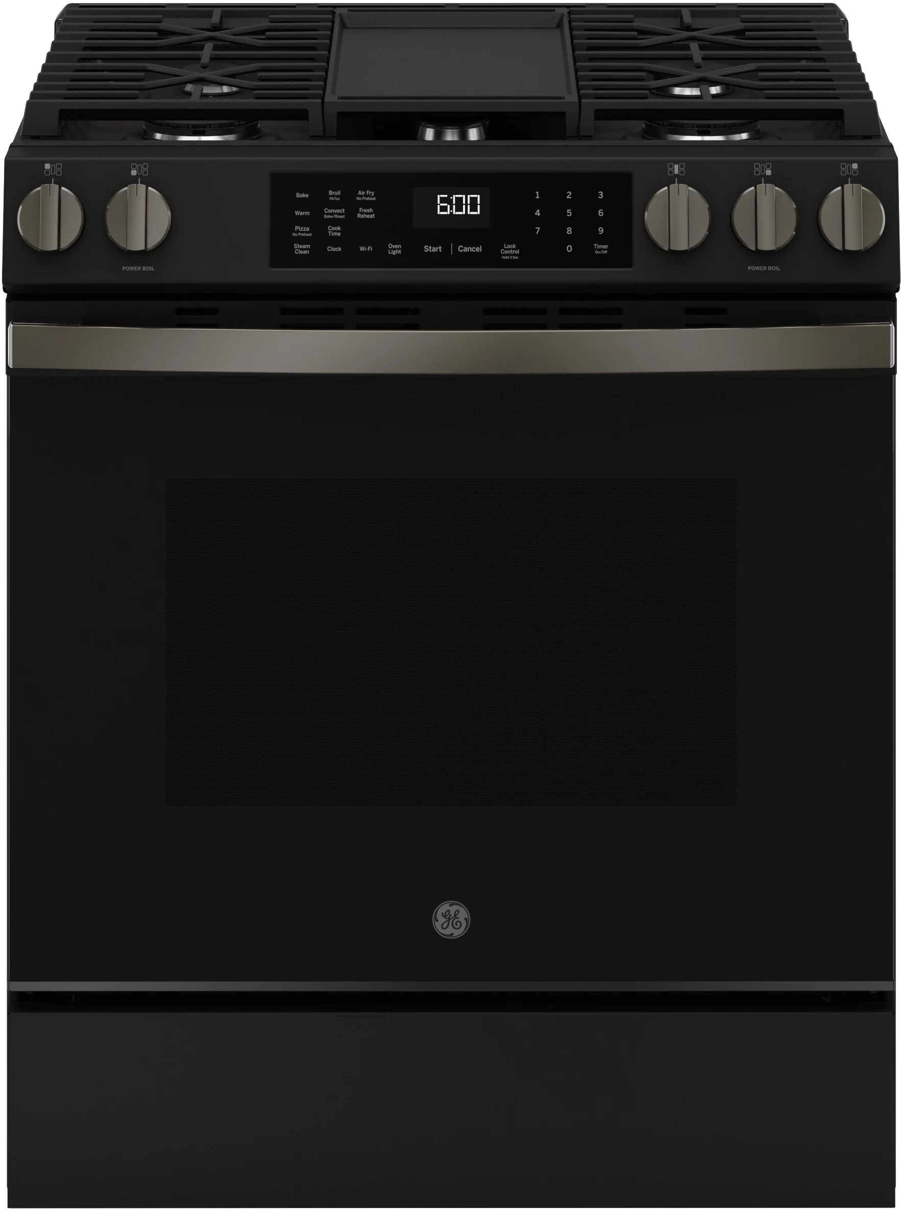 GE GGS600AVDS 30" Slide-In Front-Control Convection Gas Range Black ...