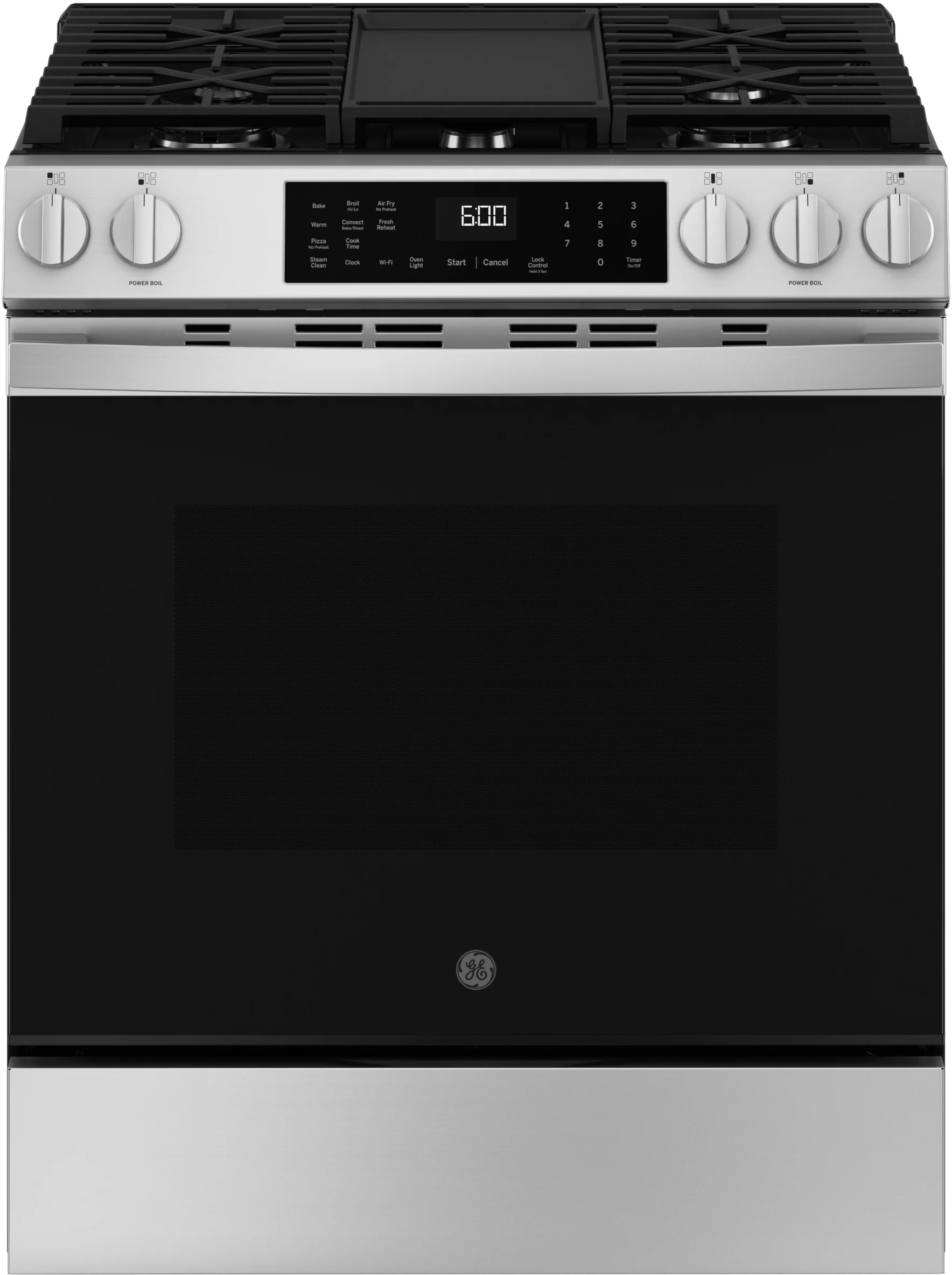 GE GGS600AVFS 30" Slide-In Front-Control Convection Gas Range ...