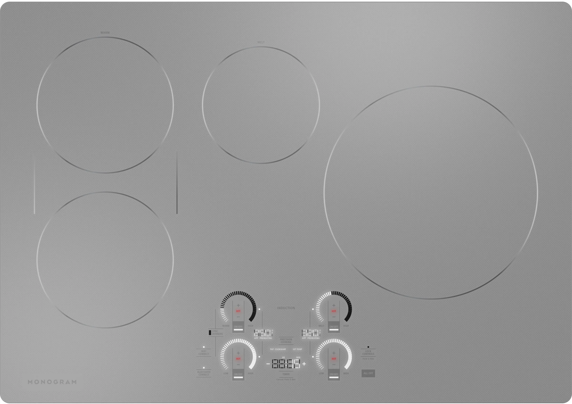Monogram ZHU30RSTSS 30" Induction Cooktop: Silver | Plesser's Appliances