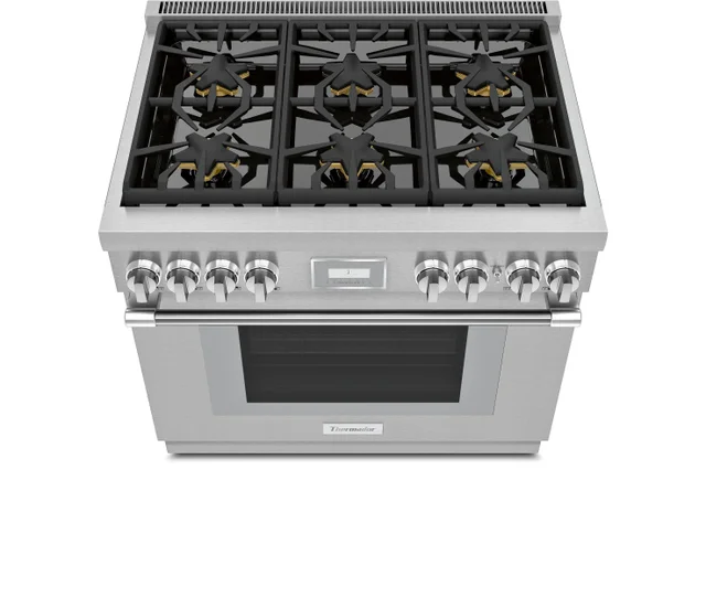 Thermador PRG366WH 36 Inch Freestanding Gas Smart Range with 6 Sealed ...
