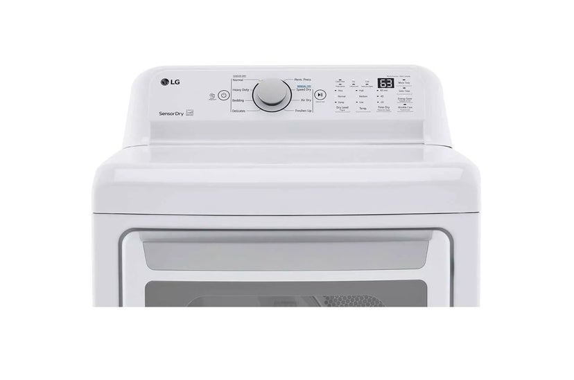 LG DLE7150W 27 Inch Front Load Electric Dryer with Accurate Drying ...
