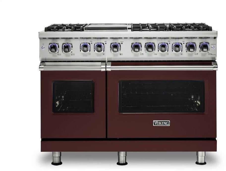 Viking VDR74826GKA 48 Inch Freestanding Dual Fuel Range with 6 Sealed ...
