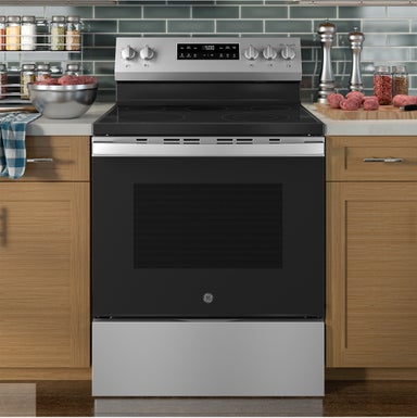GE GRF500PVSS 30 Inch Free Standing Radiant Range 5 Element Self Clean ...