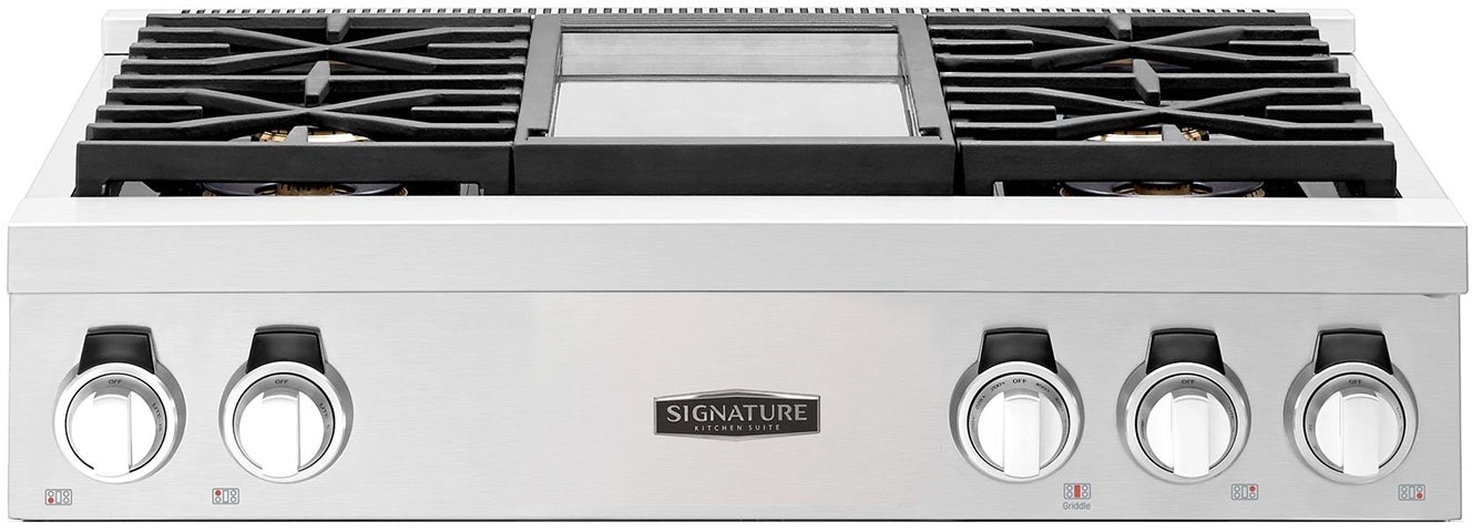 Signature Kitchen Suite SKSRT360GS 36 Inch Gas Pro Rangetop, Chromium ...
