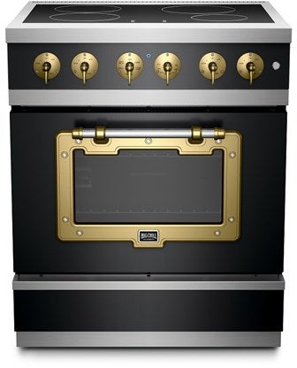 Big Chill BCCI30MBBB 30 Inch Classic Induction Range: Matte Black With ...